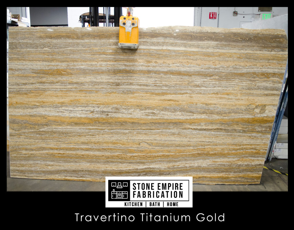 Travertino Titanium Gold - Stone Empire Fabrication